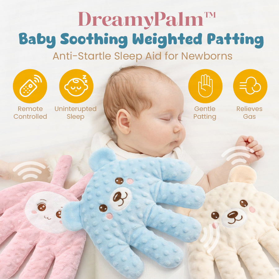 DreamyPalm™ - Baby Soothing Weighted Patting | Anti-Startle Sleep Aid ...